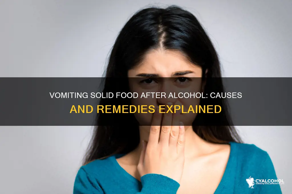 Vomiting Solid Food After Alcohol: Causes And Remedies Explained ...