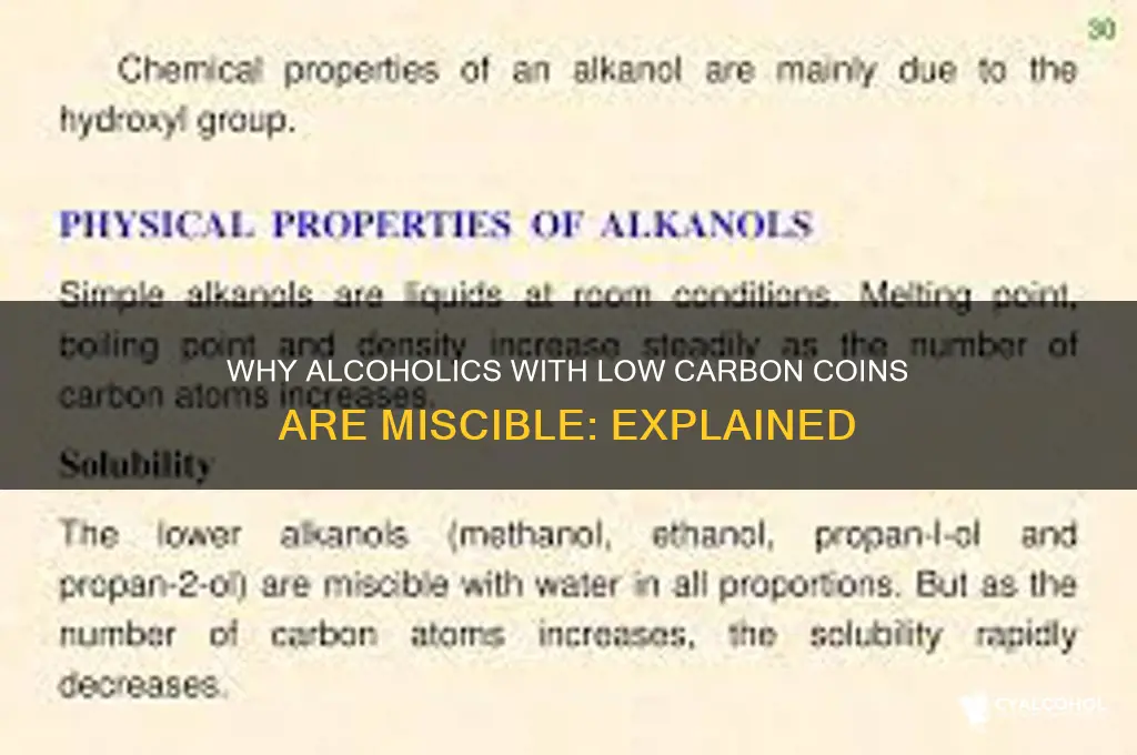 Why Alcoholics With Low Carbon Coins Are Miscible: Explained | CyAlcohol