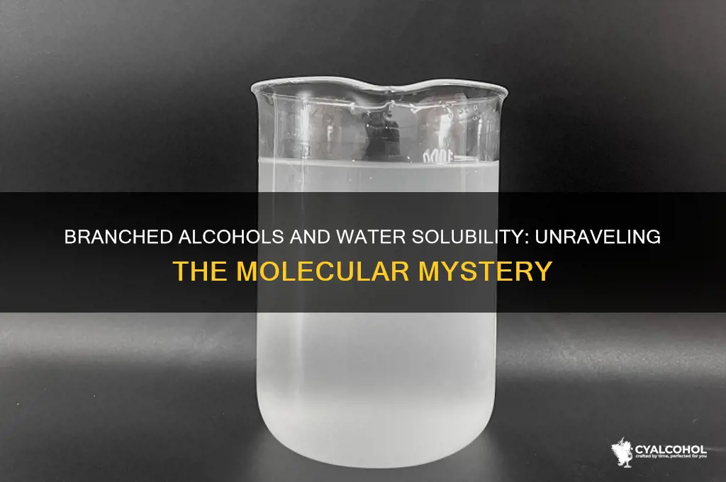 Branched Alcohols And Water Solubility: Unraveling The Molecular ...