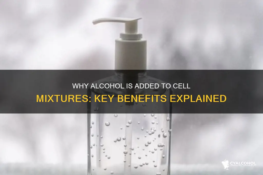 Why Alcohol Is Added To Cell Mixtures: Key Benefits Explained | CyAlcohol