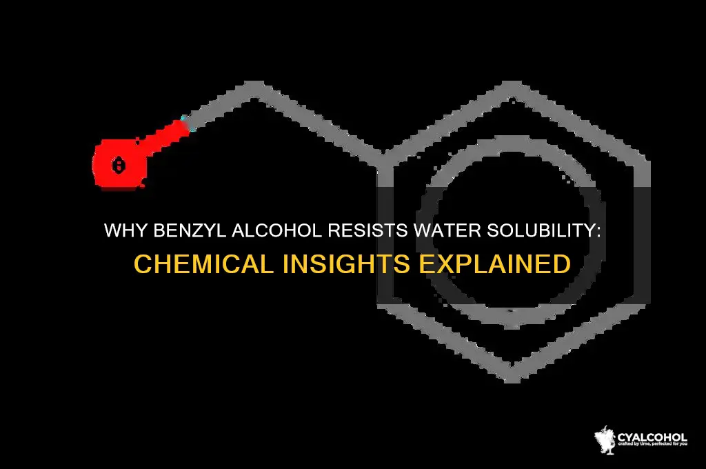 Why Benzyl Alcohol Resists Water Solubility: Chemical Insights ...