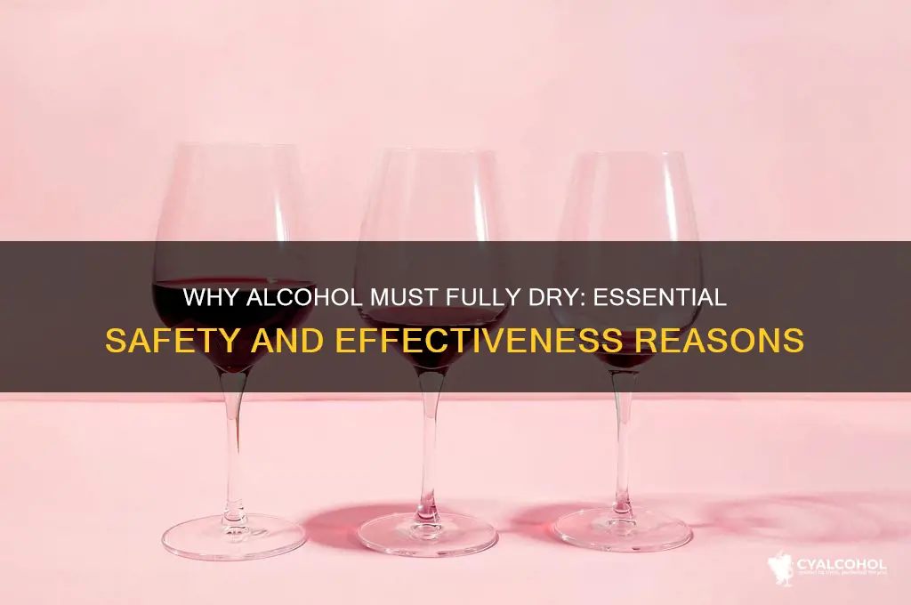 Why Alcohol Must Fully Dry: Essential Safety And Effectiveness Reasons ...